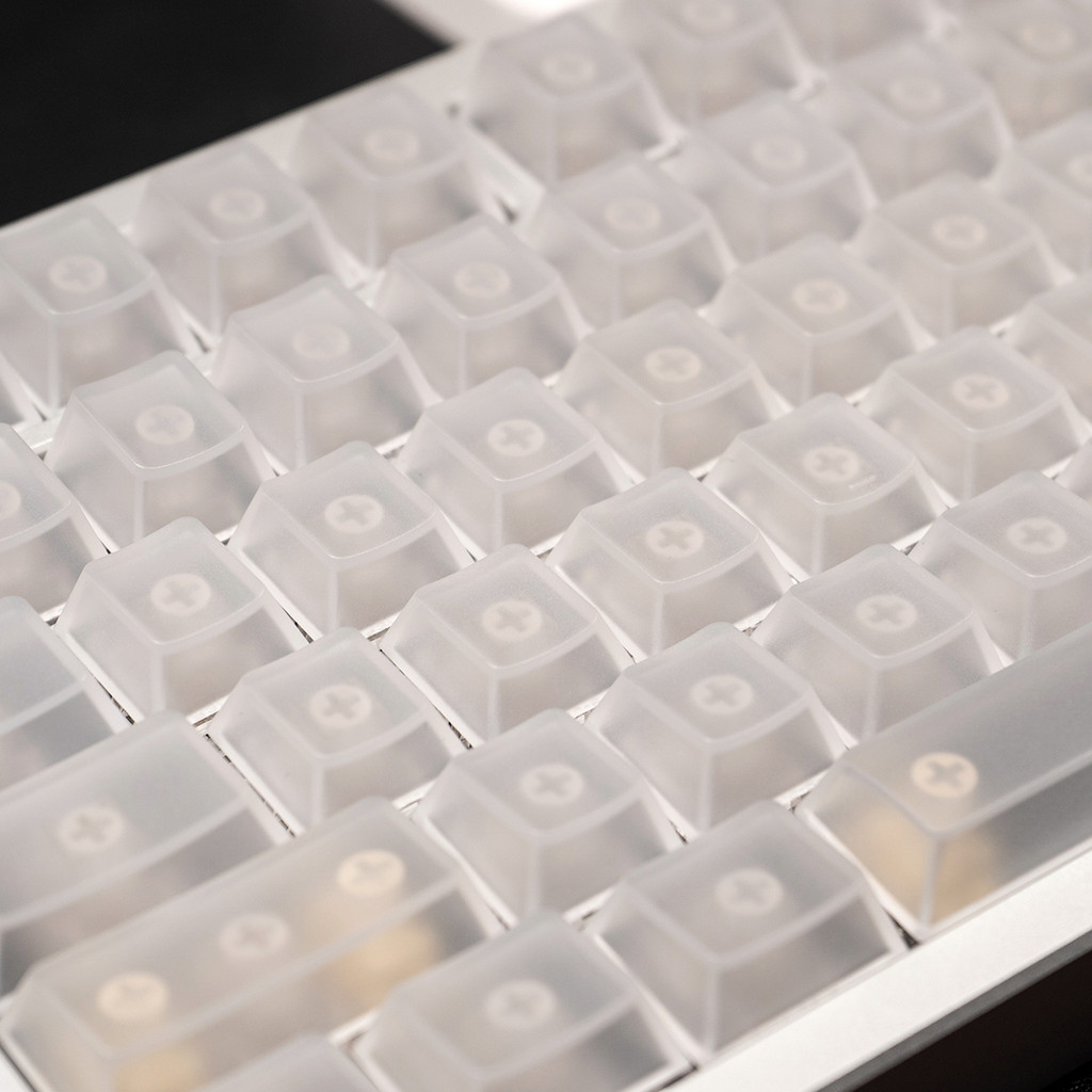 Foggy Transparent Keycaps White / Red Blanks Cherry Profile 151 Keycap ...