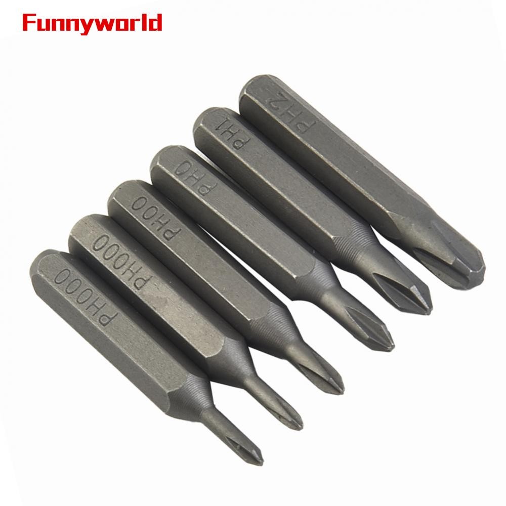 Steel Cross Screwdriver Bits PH0000 PH000 PH00 PH0 PH1 PH2 28mm Length ...