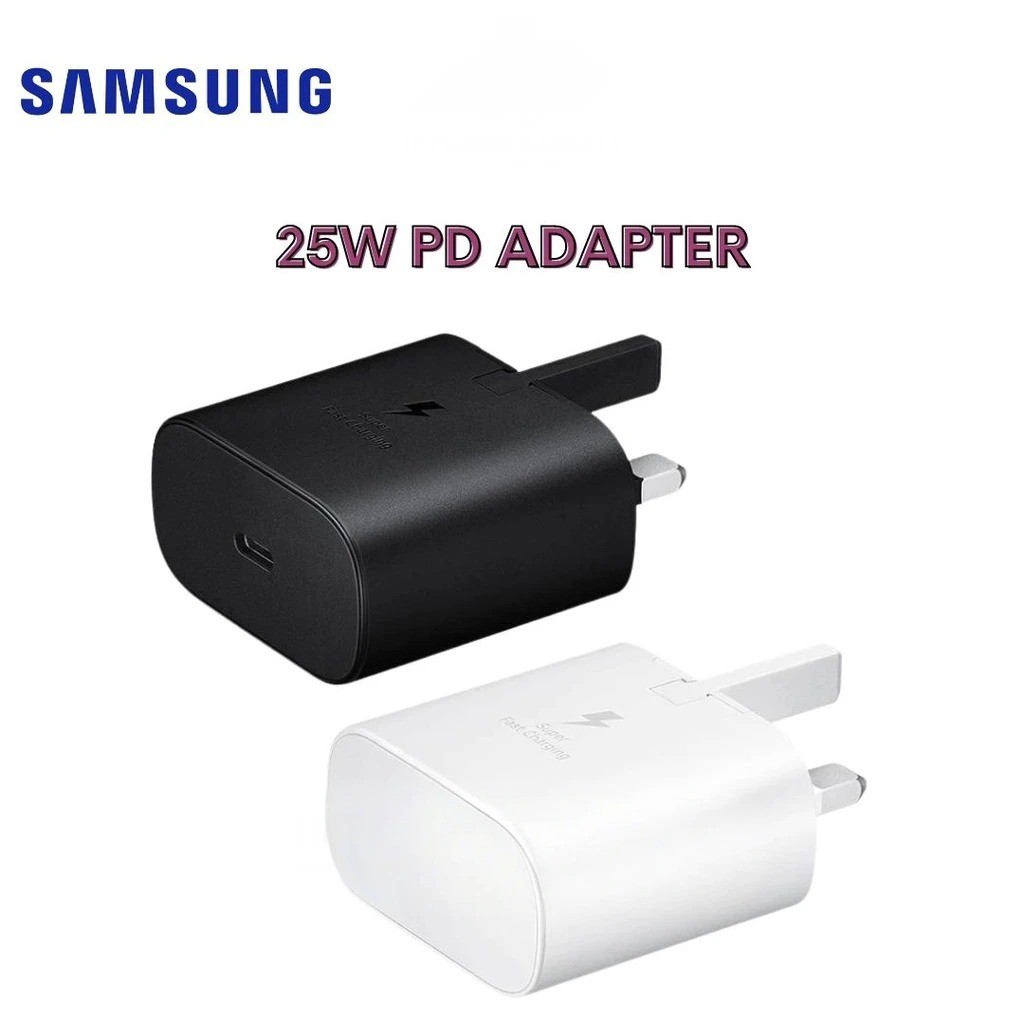 Samsung 25W PD Super Fast Charging 3 Pin UK Plug USB Type C Port Travel ...