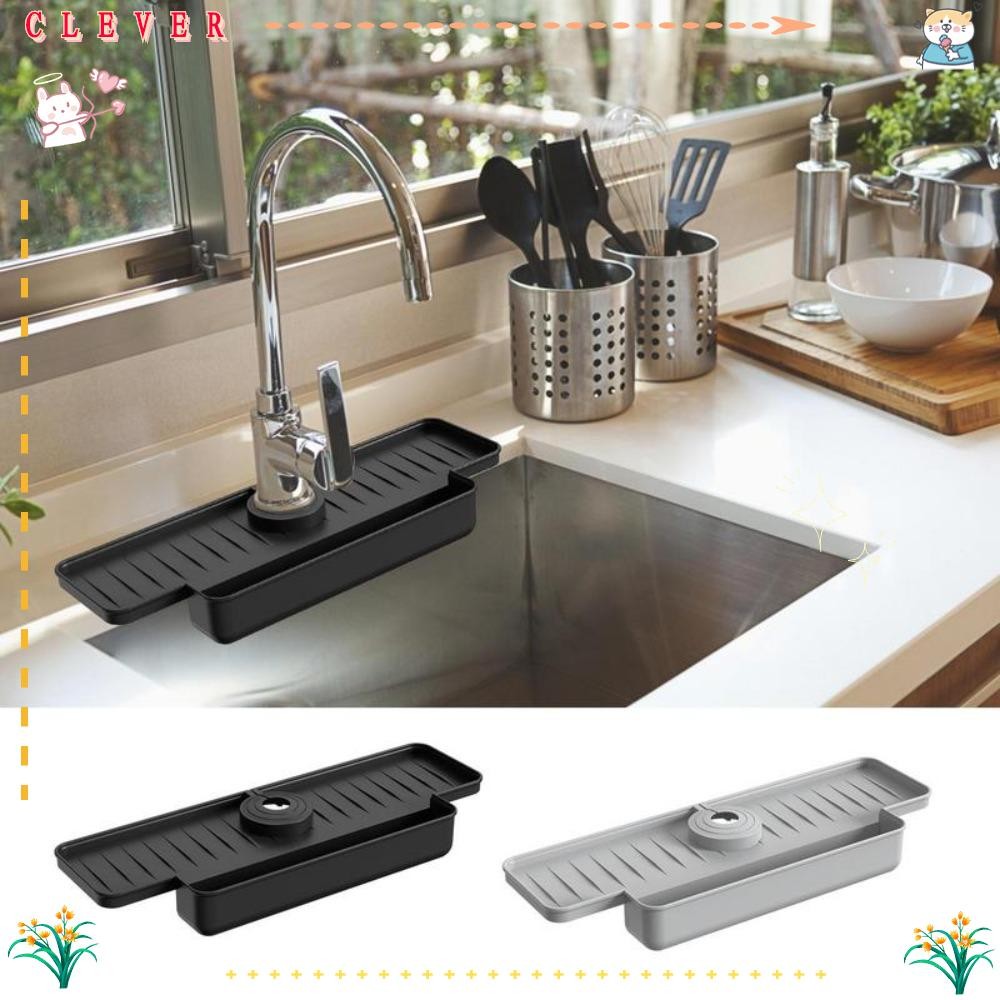 CLEVERHD Kitchen Silicone Faucet Mat, Drain Mat Silicone Sink Splash ...