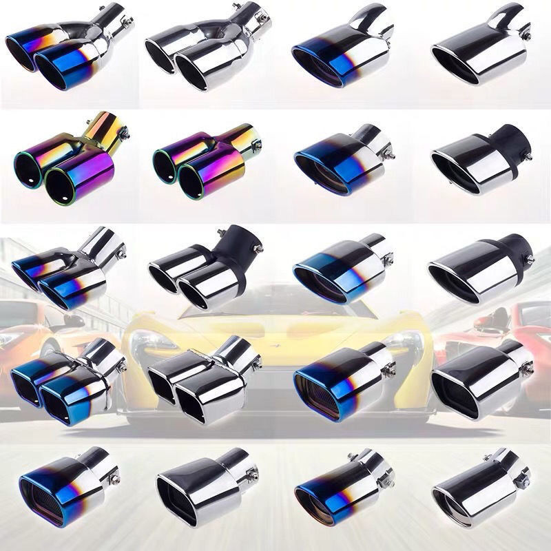 Car Exhaust Pipe Exhaust Pipe Tail Throat Universal Exhaust Stainless ...