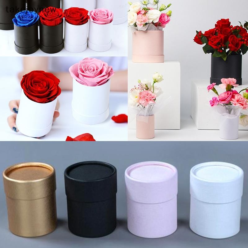 [takejoynew] Flower Bucket Round Hug Bucket Gift Box Bouquet Packaging ...