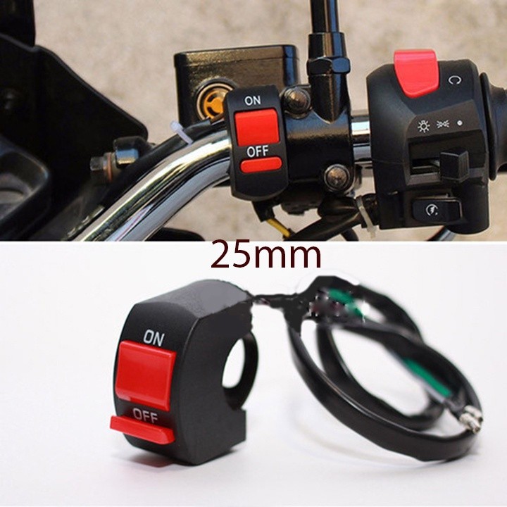 Light switch for 25mm hole-type handlebars for motorbikes | Shopee ...
