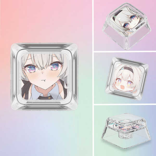 keycaps Poetry Shark Honkai Impact 3 Transparent Personality Keycaps ...