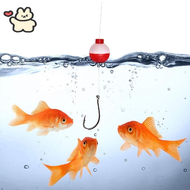 Fishing Float 1 Inch Fishing Float Push Button Floats Red and White ...
