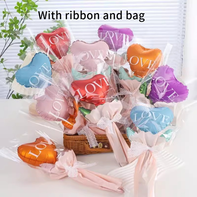 (5sets)Love Balloon Bouquet Set Daisy Sunflower Red rose balloon Flower ...