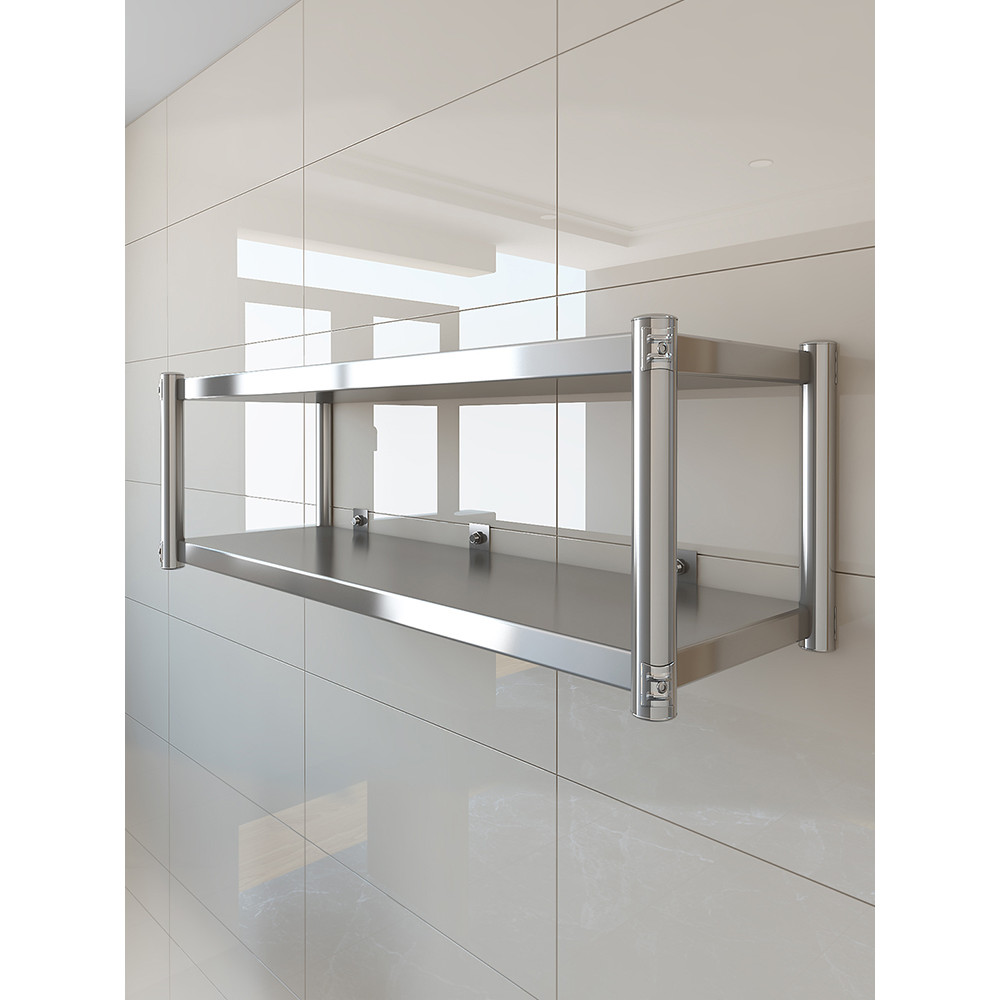 [48H Shipping] Stainless Steel Kitchen Rack Wall-Mounted Kitchen ...