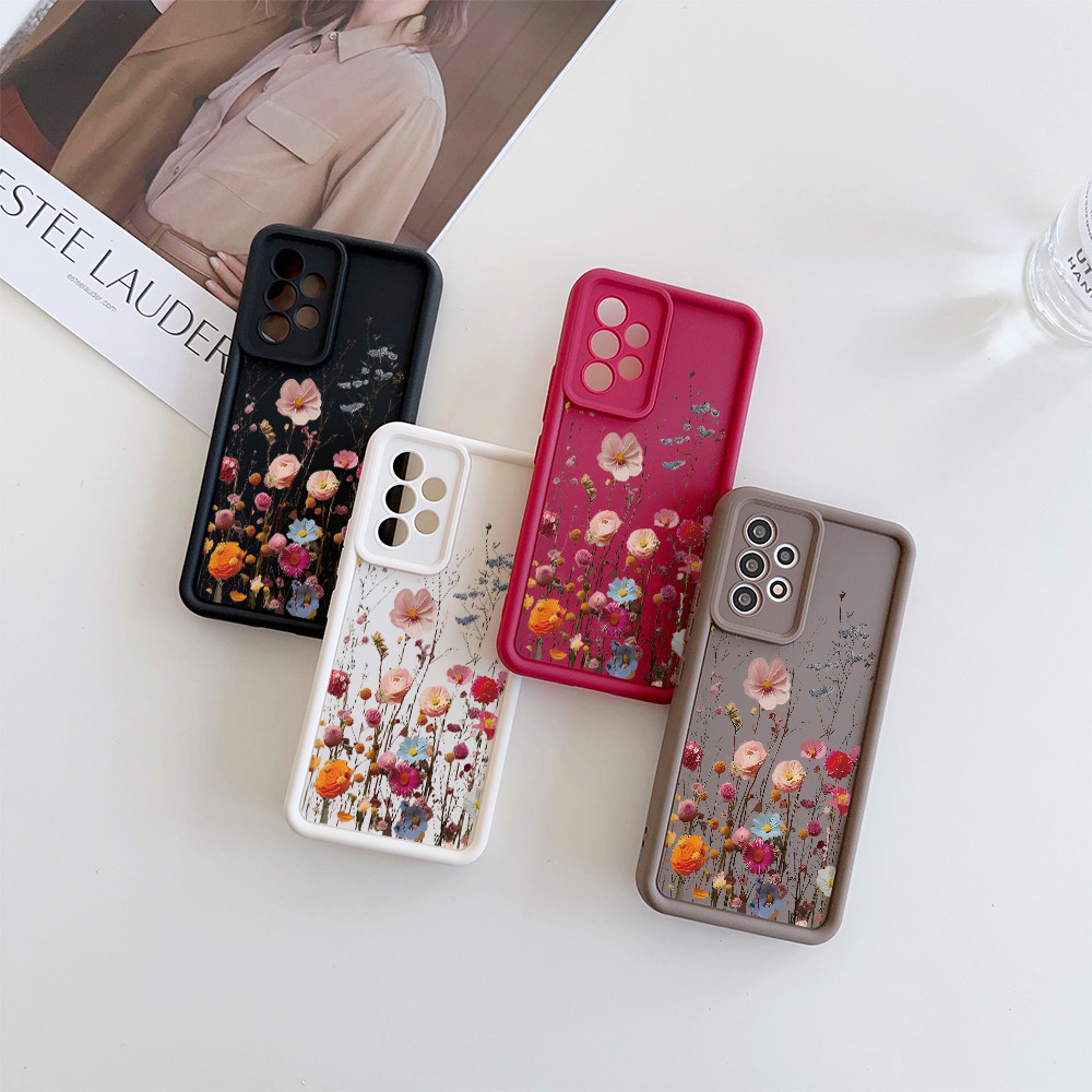 Casing For Samsung Galaxy S25 S24 Ultra S23 S22 S21 Plus S20 FE S24FE Case Pretty Flowers Soft ...