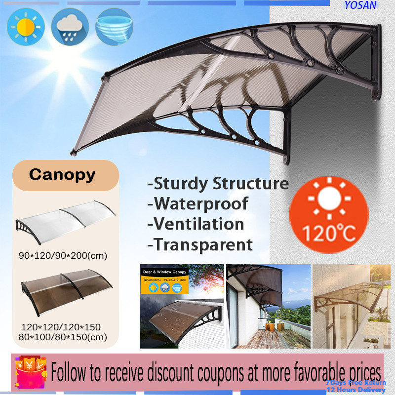 Hot Sale🔥Door And Window Awning Outdoor Canopy Courtyard Awning UV ...