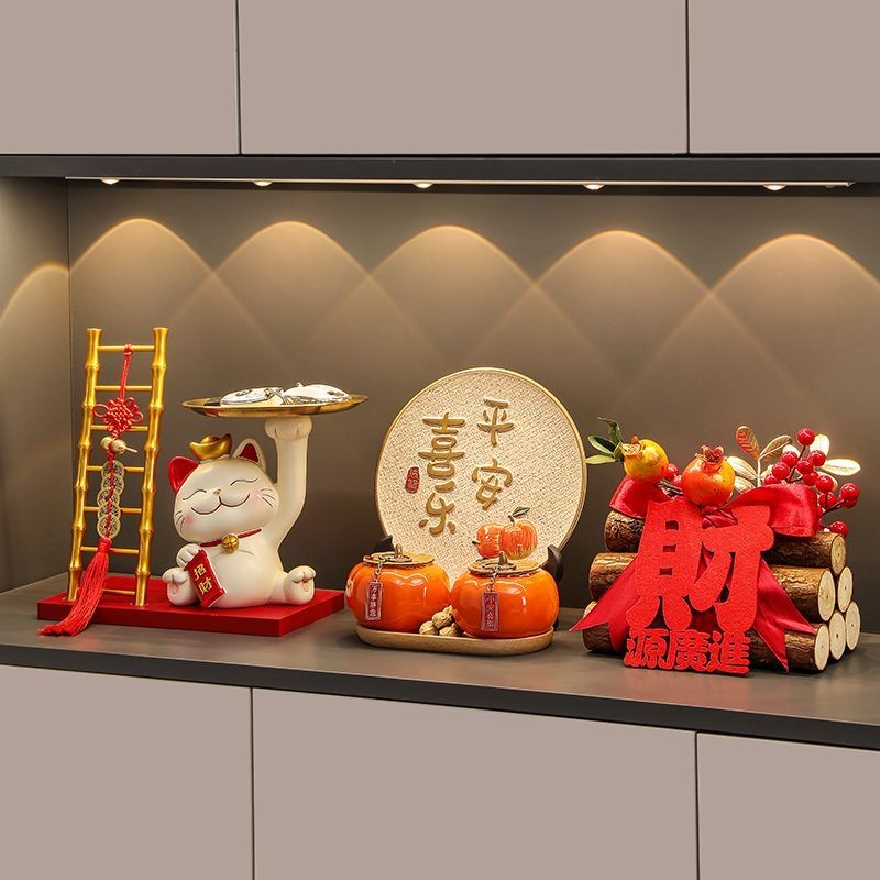 [48H Shipping] Tray Lucky Cat Key Storage Hallway Decorations ...