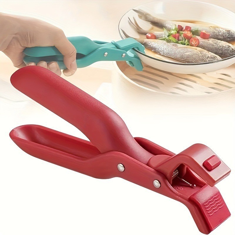 1pc Anti-Scald Kitchen Tongs - Non-Slip, Heat-Resistant Bowl & Plate ...