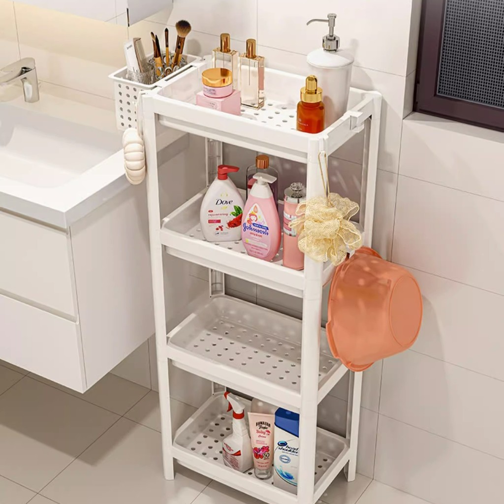 Kitchen, bathroom, multi-layer storage shelves in the gaps | Shopee ...