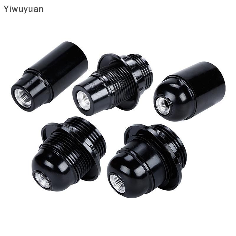 Black E27 Self-locking Bakelite Lamp Holder E14 Cap Screw LED Light ...