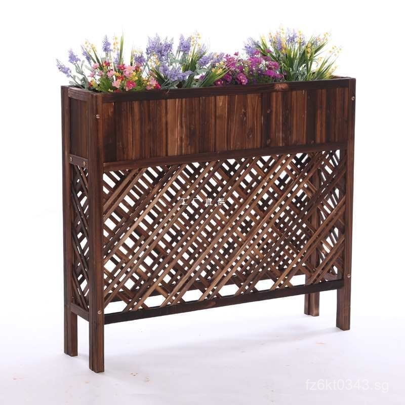 Wooden Fence Flower Box Partition Outdoor Flower Box Flower Stand ...