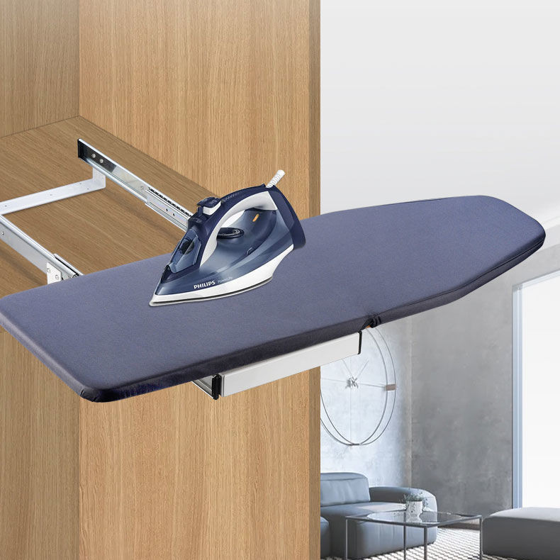 Cloakroom Rotating Foldable Ironing Board Buffer Hidden Electric Iron ...