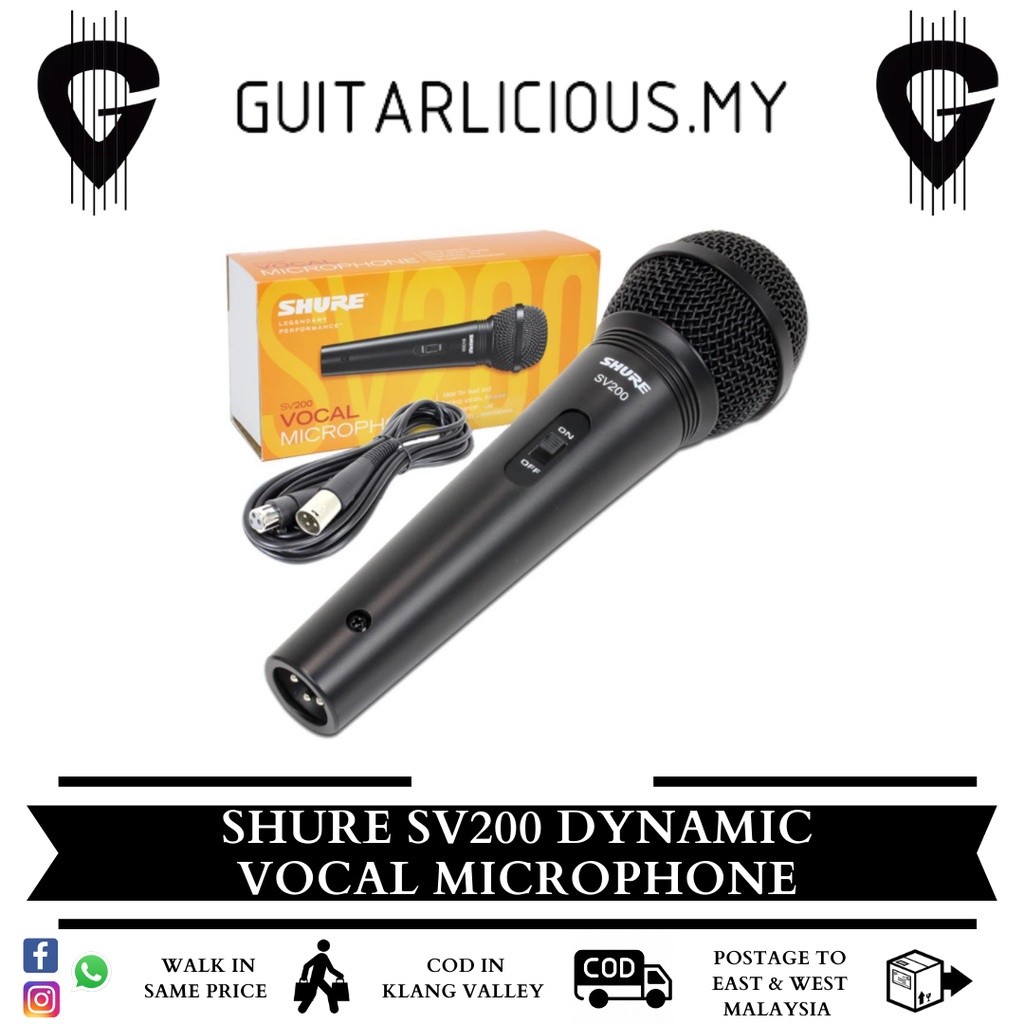 Shure SV200 Dynamic Vocal Microphone( SV 200 / SV-200) | Shopee Singapore