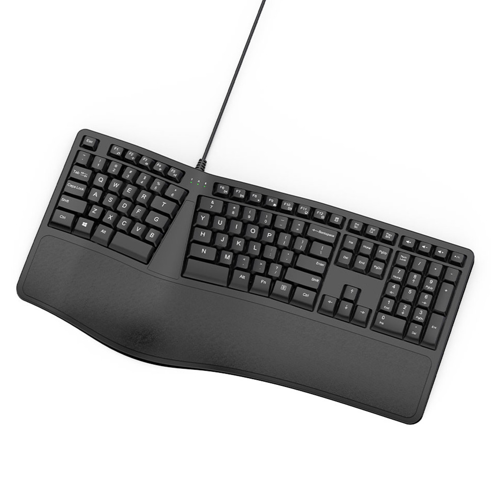 Ergonomic Keyboard Wired Keyboard K110 Arched Keyboard Curved Keys ...