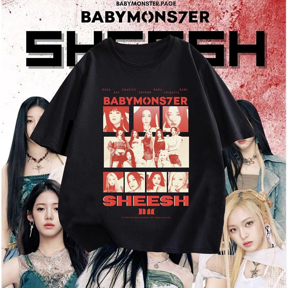 Babymonster Tshirt Kpop Sheesh S-3XL 2025 Babymonster Seoul Concert ...
