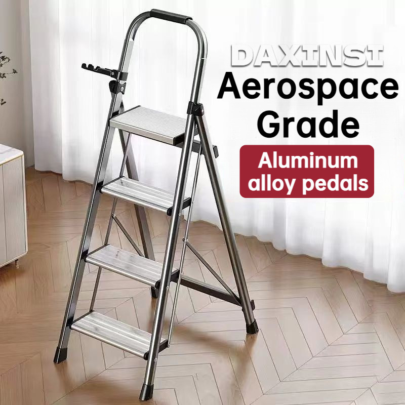 DAXINSI Aluminium Ladder Foldable Ladder 4 5 6 Step Ladder 150kg ...