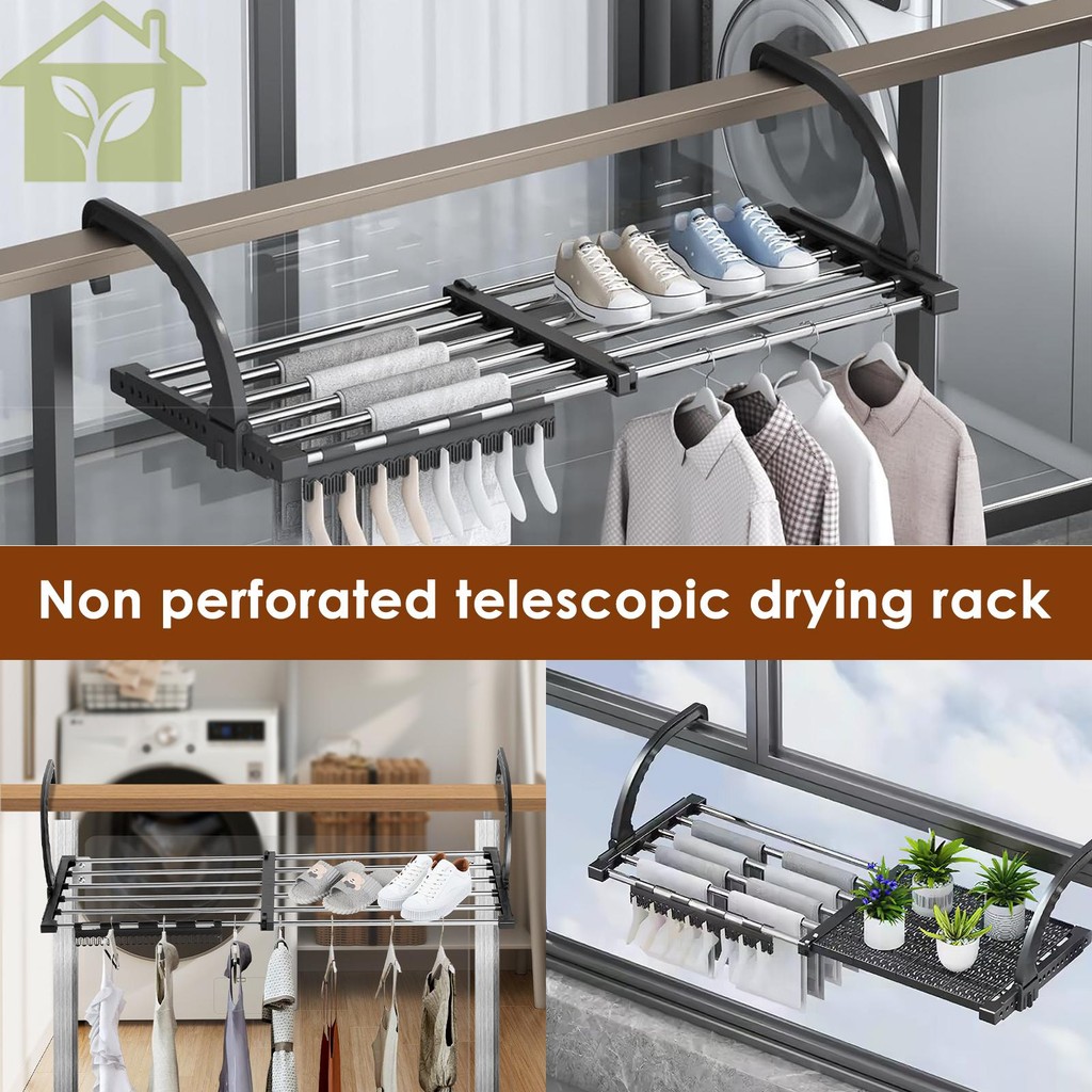 Radiator Clothes Airer Foldable Radiator Drying Rack 42-72CM Extendable ...