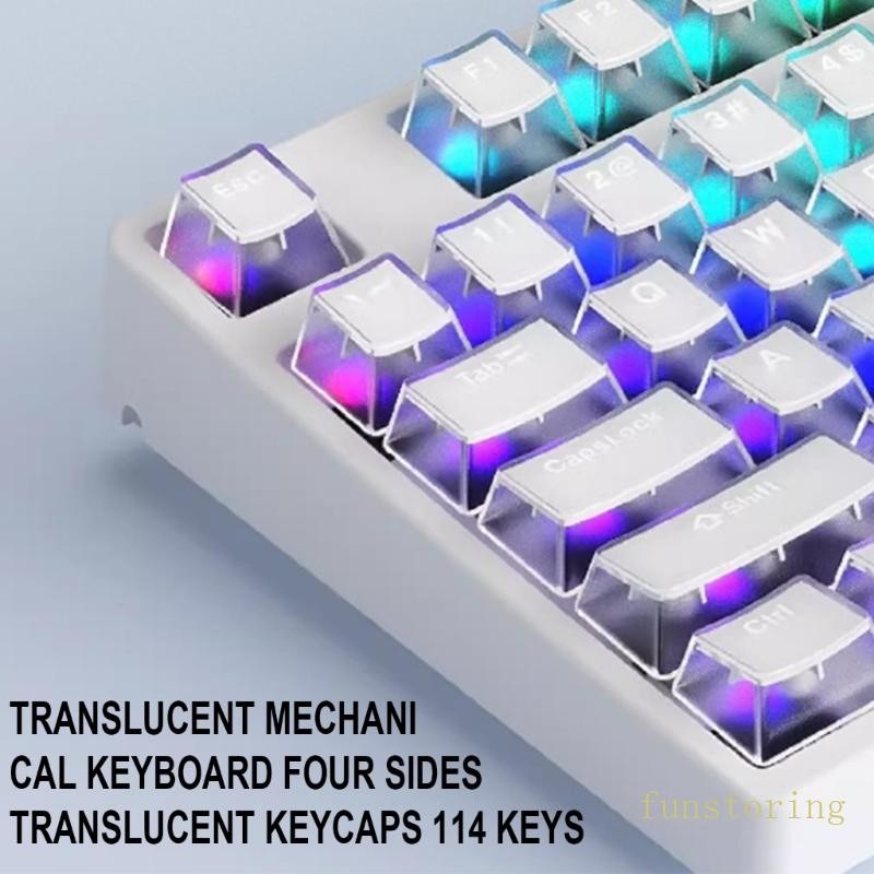FUN Mechanical Keyboard Key Caps 104Key ABS Backlit Keycaps OEM Profile ...