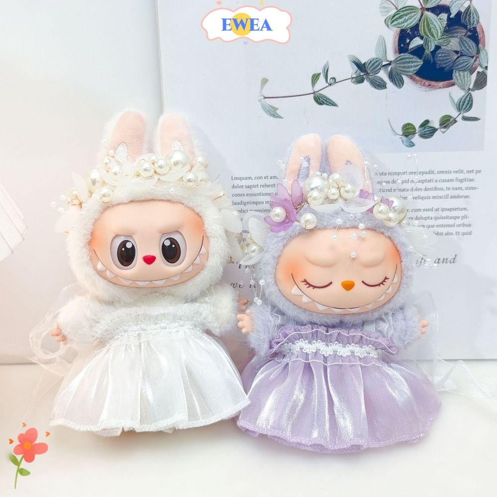 EWEA Labubu Skirt, Cartoon Pearl Labubu Doll Clothes, Cute Handmade POP ...