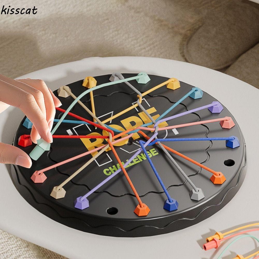 KISSCAT Kid Rope Knots Game, Challenge Color Brain Strategy Montessori ...