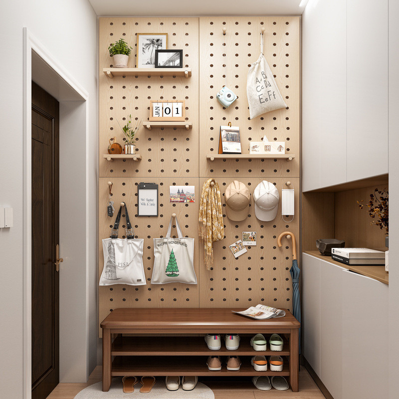 Hanging Board Storage Rack Wall Combination Solid Wood Wall Bookshelf ...