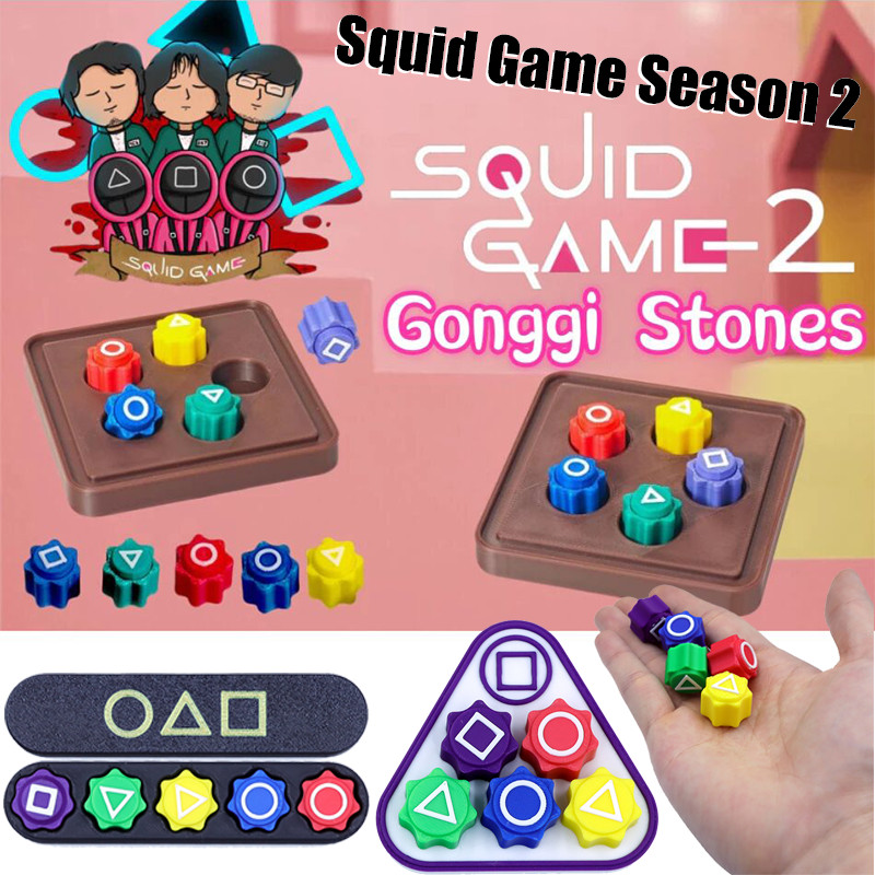 New 2025 Stone Squid Game 2 Korean Gonggi Jacks Game Stone Catching 3D ...