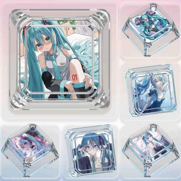 keycaps Aircraft mother key, Hatsune Miku keycaps, two-dimensional ...