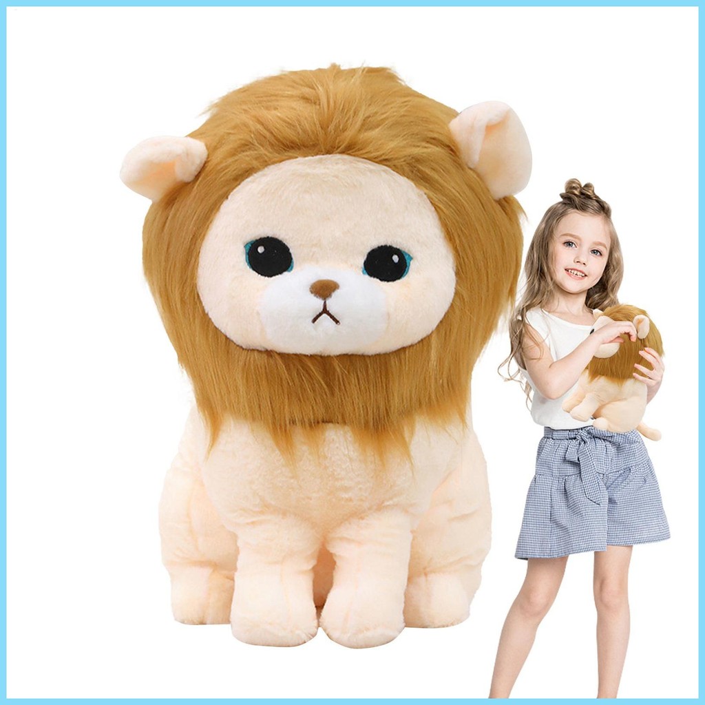Lion Plush Doll Sitting Plush Interactive Lion Cute Lion Soft Stuffed ...