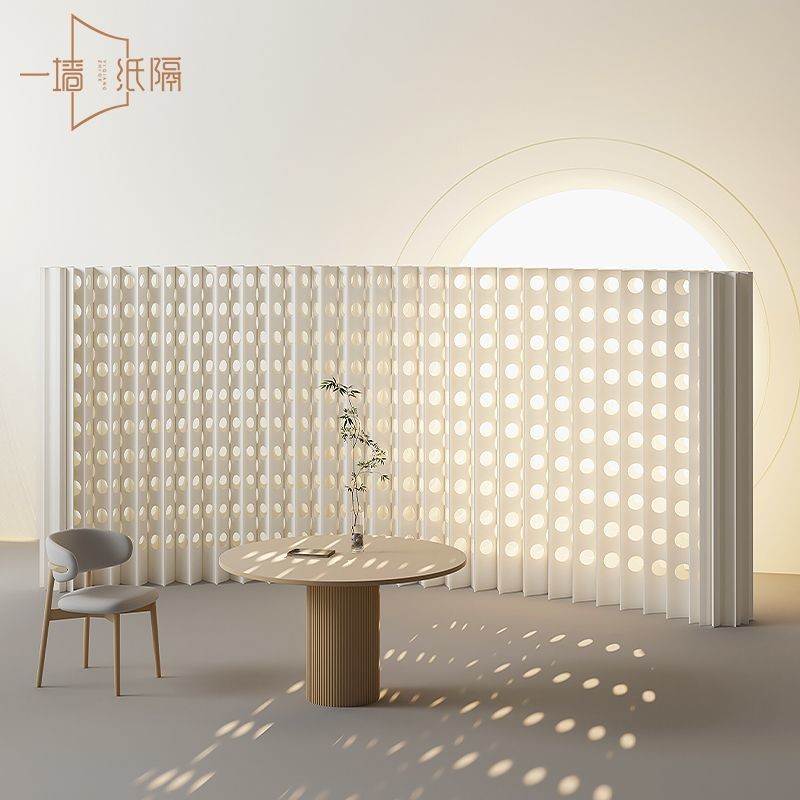 One Wallpaper Separated by Organ Paper Screen Hollow out Partition Wall ...