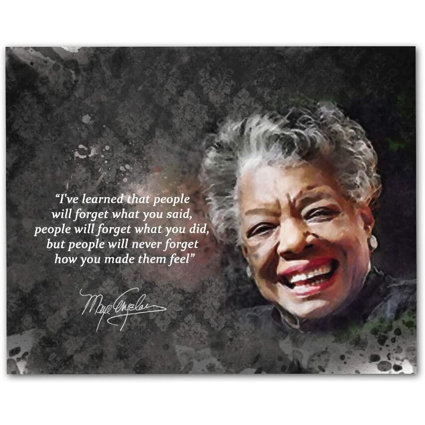 Maya Angelou Quotes Wall Art X Unframed Art Print Iconic Black Women ...