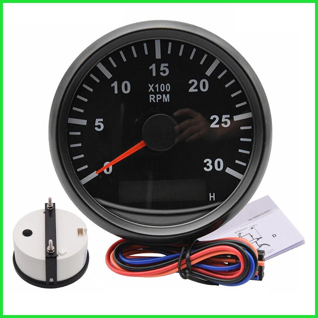 Rpm Tachometer Gauge 85mm Waterproof Boat Rpm Tachometer Gauge Outboard ...