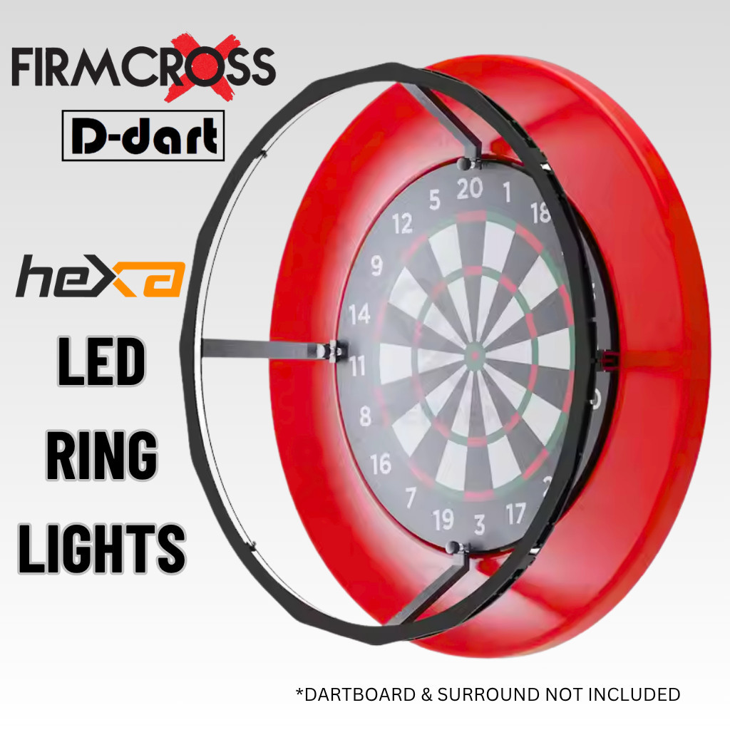 FIRMCROSS DARTBOARD LIGHTS - HEXA LED 360 DEGREE DART BOARD RING LIGHT ...