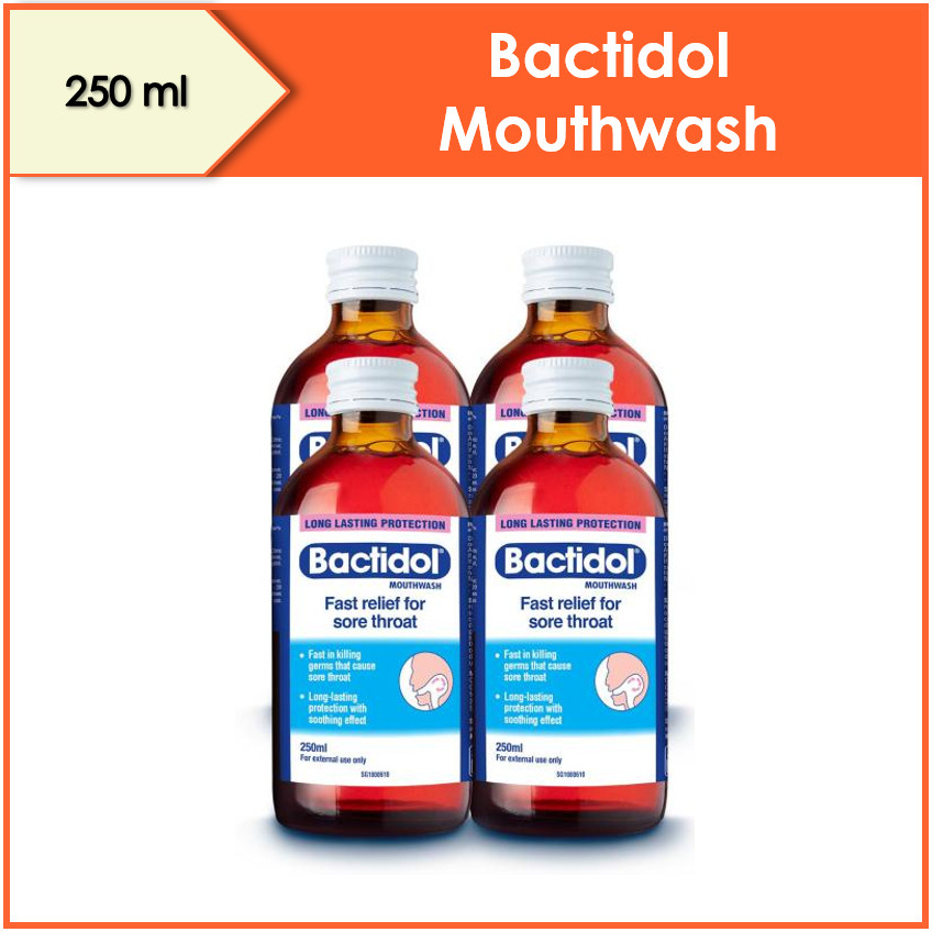 [No Minimum Purchase Quantity] Bactidol Mouthwash, 250ml, (Relieves ...