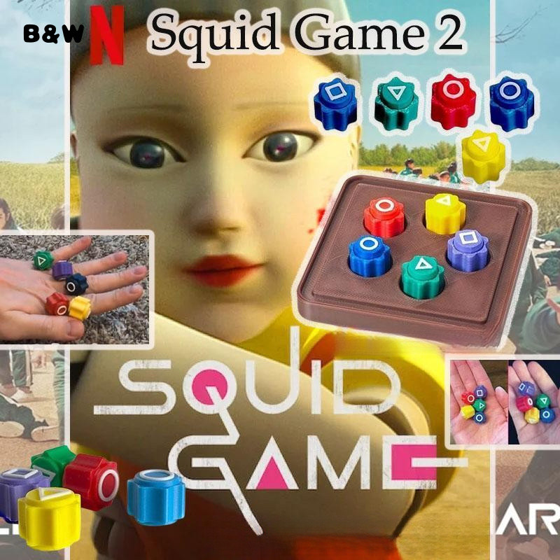 Squid Game 2 Gonggi Stones Korean Games Traditional Stone Catching 3D ...