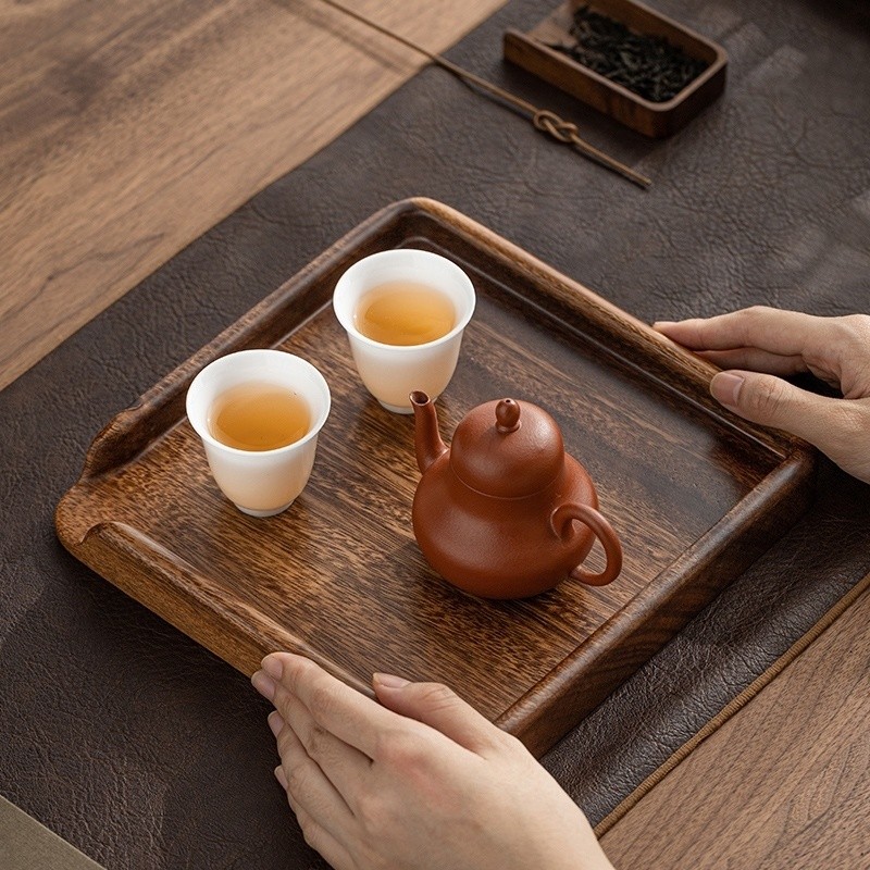 Walnut Chinese Household Solid Wood Brick Tea Storage Box Tea Needle ...