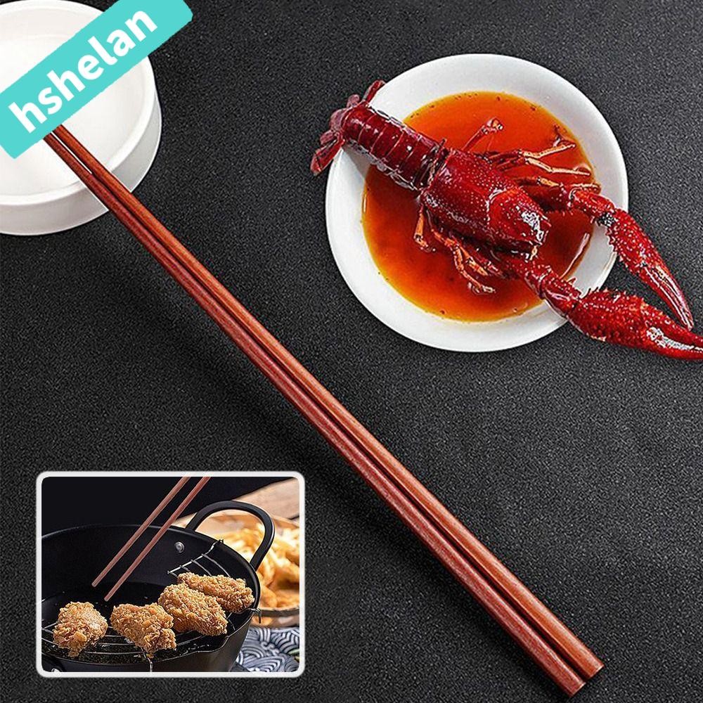 HSHELANXB Long Chopstick, Frying Noodle Wooden Chopsticks, Polished ...
