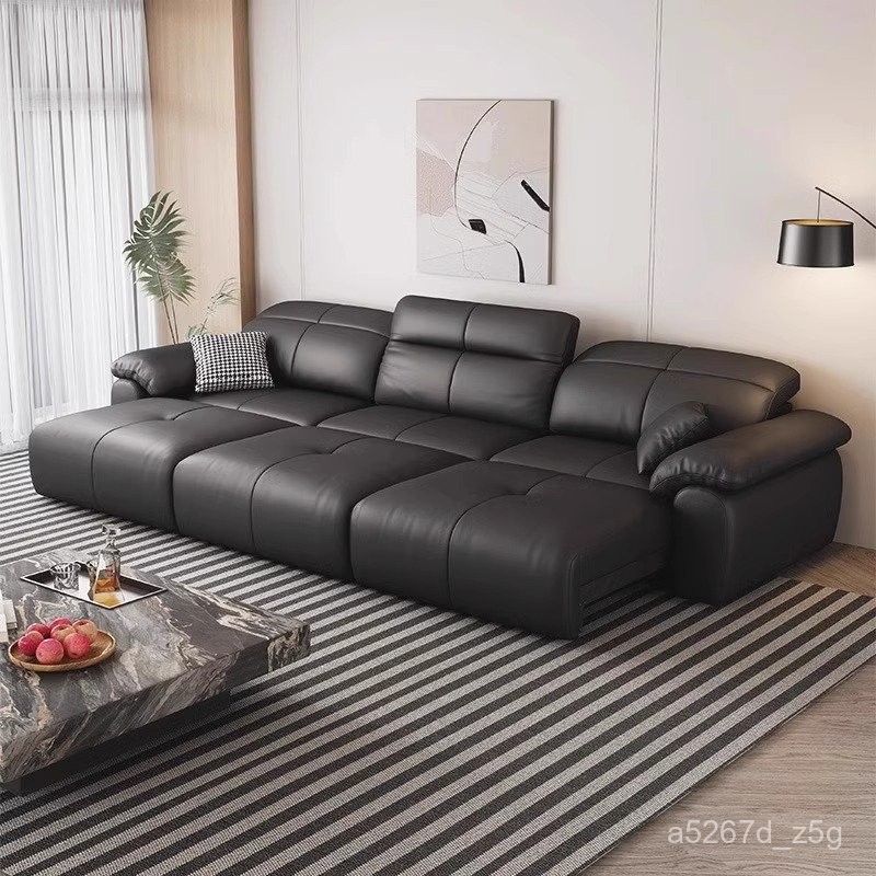 J-9/Leather Sofa Electric Bed Zero Wall Adjustable Straight Row Three ...