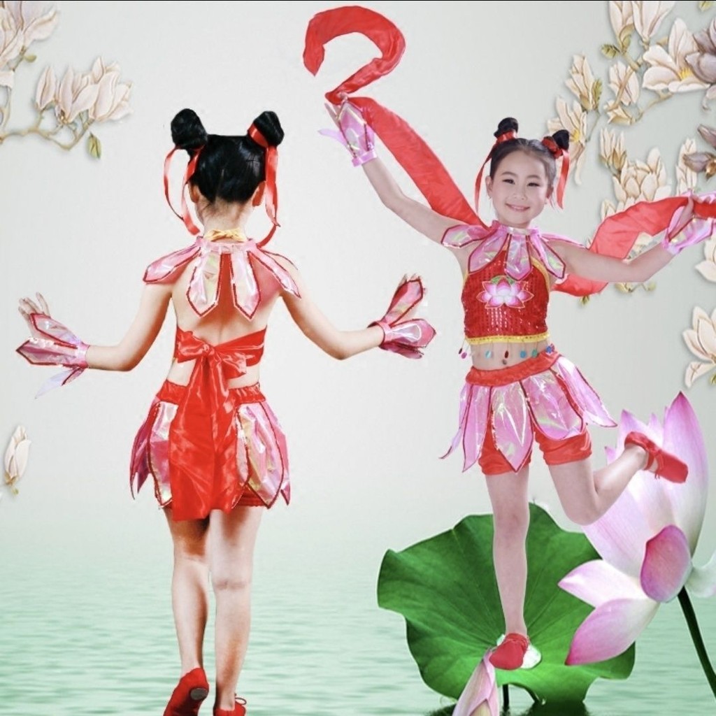 Liuyi Qiankun Costume Festive Performance Dance Open Door Red Belly ...