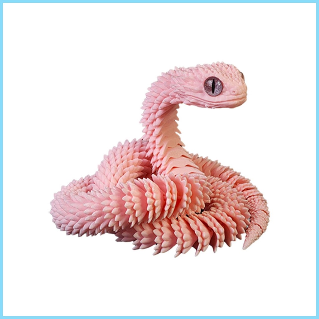 3D Printed Snake Toys Desktop Pet Articulated Snake Collectibles ...