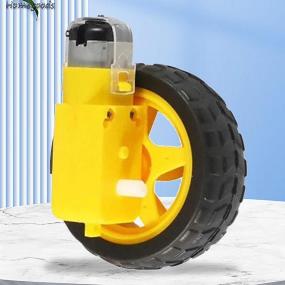 4PCS DC 3-6V Electric Motor with 4Pcs Plastic Tire Wheel Gear Motor DIY ...