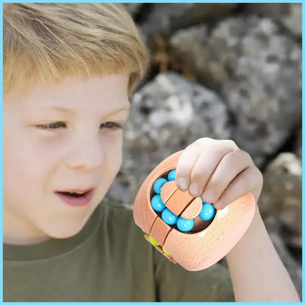 Rotating Finger Cube Hamburger Fidget Toy Spinner Magic Bean Cube ...