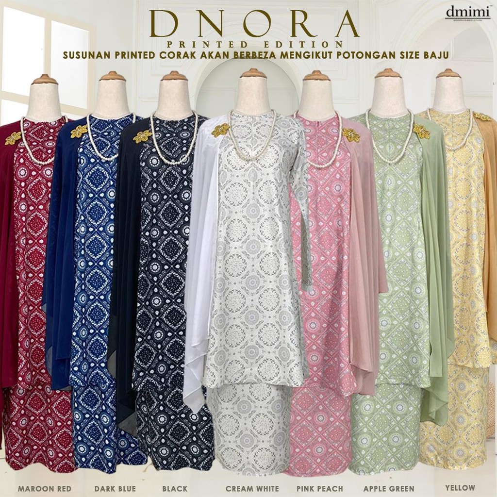 DMIMI Baju Kurung Moden DNORA | Printed Moden Labuh | High Quality ...