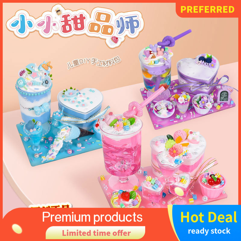 Little Dessert Master DIY Handmade Mini Food Toy Simulation Cream Glue ...