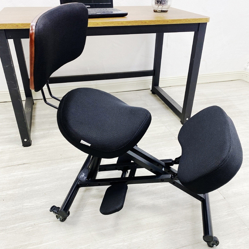 M-6/Ergonomic Kneeling Chair Adjustable Wooden Backrest Home Computer ...