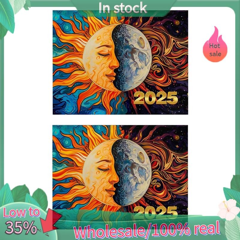 2pcs Sun and Moon Calendar in 2025 Planning Calendar Calendar Sun and ...