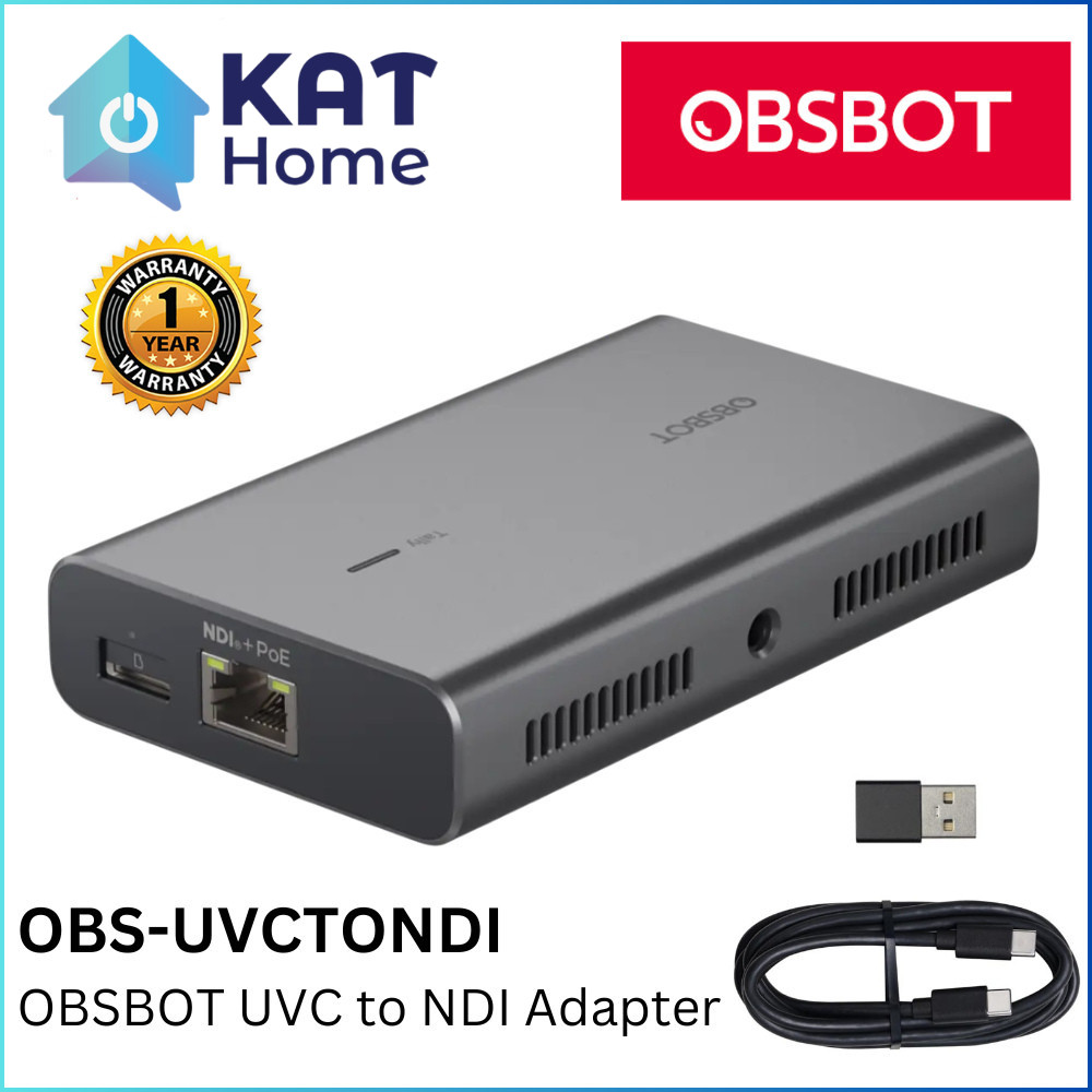 OBSBOT UVC TO NDI ADAPTER WITH DEDICATED TALLY LIGHT, POE SUPPORT, EASY ...