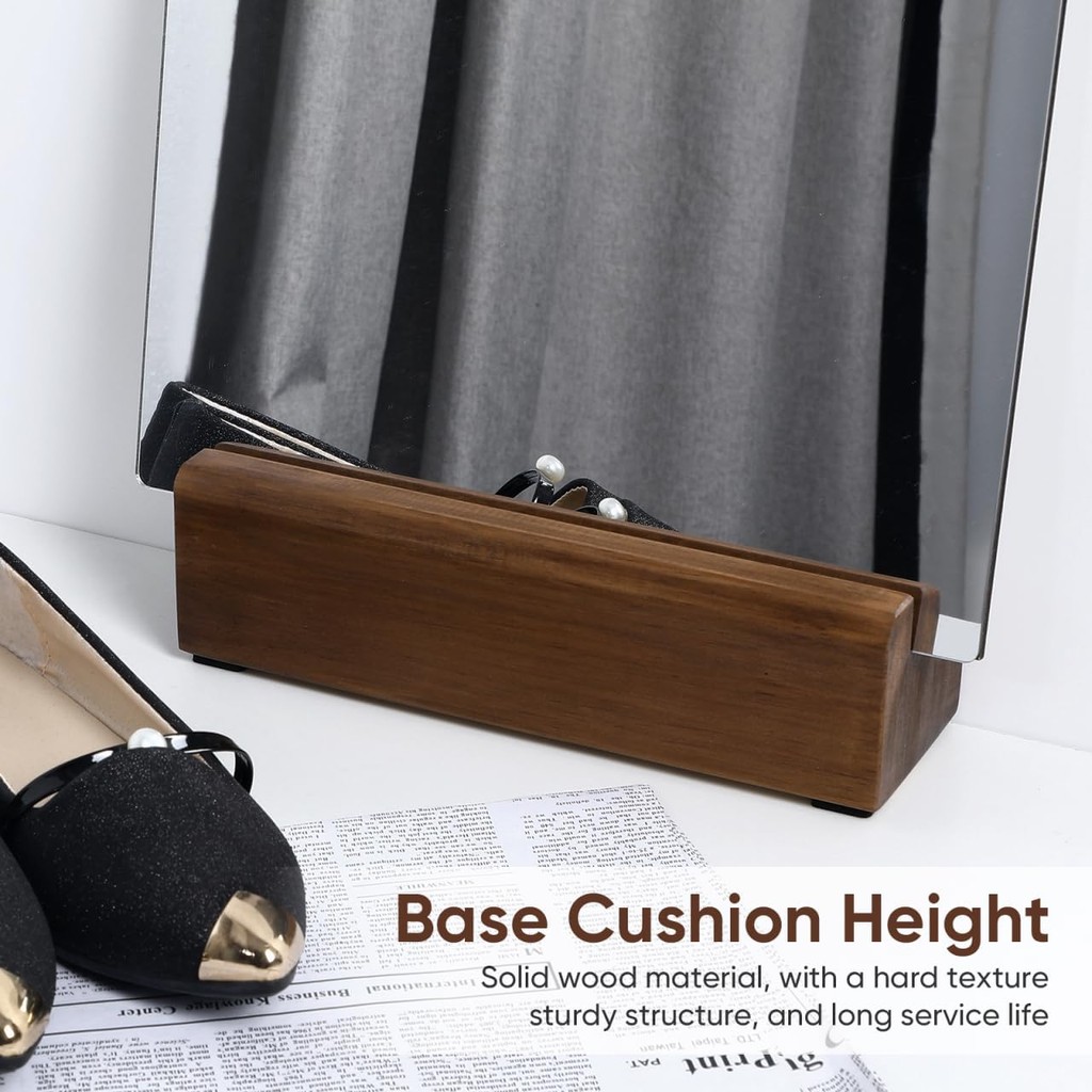 Full Length Mirror Holder - Wooden Support Stand for Floor Mirrors ...